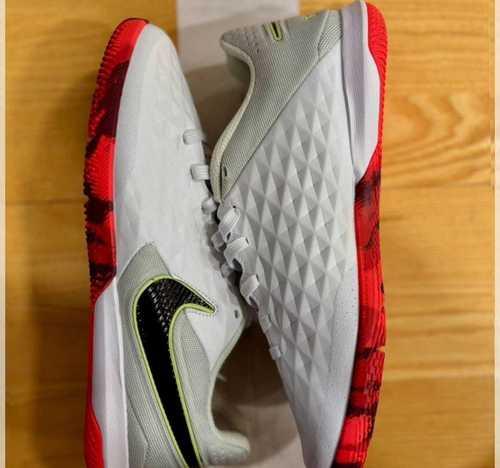 Футзалки Nike Tiempo Legend 8 WhiteRed Sole