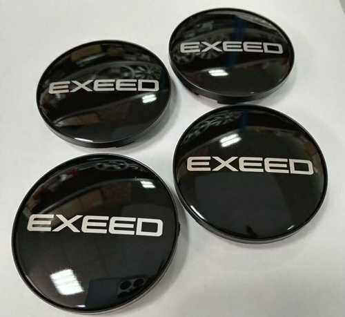 4шт Exeed колпаки для литых дисков R09 черные