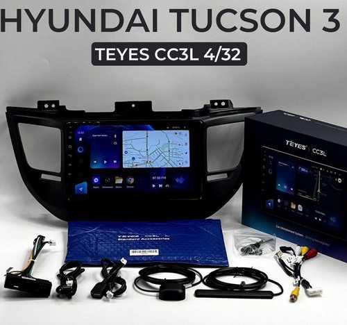 Андроид магнитола teyes cc3l 4/32 Tucson 3