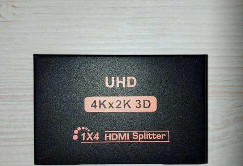 Разветвитель hdmi splitter 3D 1x4