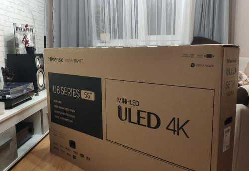 Телевизор hisense 55u8hq smart tv 120 гц Новый