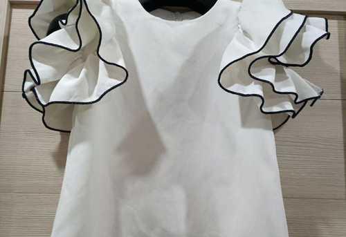 Блузка для девочки с рукавами воланами128