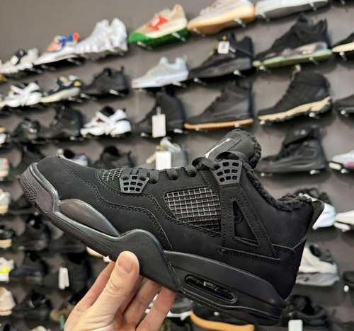 Мужские зимние кроссовки с мехом Air jordan 4