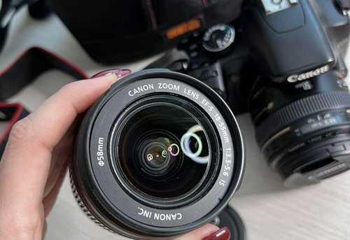 Зум объектив Canon EFS 18-55 mm Macro 0.25m /0.8ft