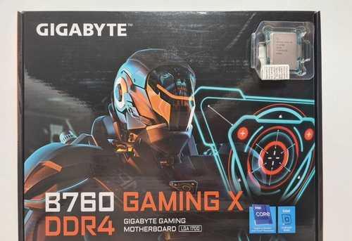 Новый комплект Gigabyte B760 gaming X + i5-12400f