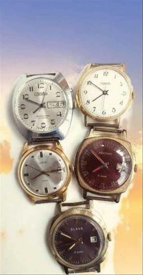 Разные советские часы(слава, восток, ракета)