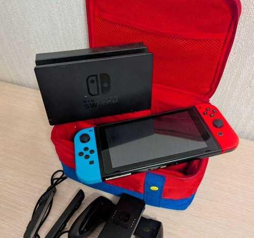 Nintendo switch rev 2 128gb (прошитая)