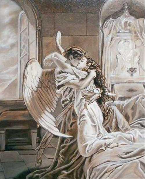 Картина "Ангел", 30х40, холст-масло