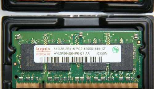 Оперативная память RAM Hynix sodimm ddr2 512m