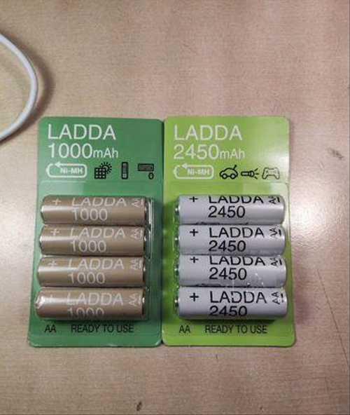 Аккумуляторы икеа AA ladda 2450mAh ladda 1000 mAh