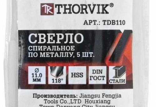 Сверло спиральное по металлу HSS, d11.0 мм thor
