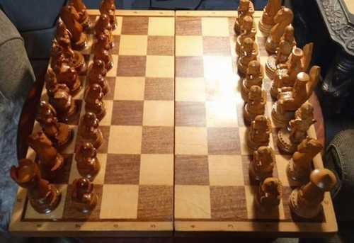 Шахматы деревянные резные ручной работы