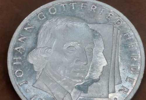 Монета Германии фрг 1994 года G(серебро)
