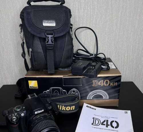 Зеркальный фотоаппарат nikon d40 kit 18-55