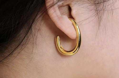 Серьги Geometric Chunky Hoops