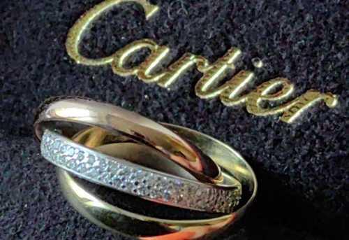 Cartier тринити с бриллиантами оригинал