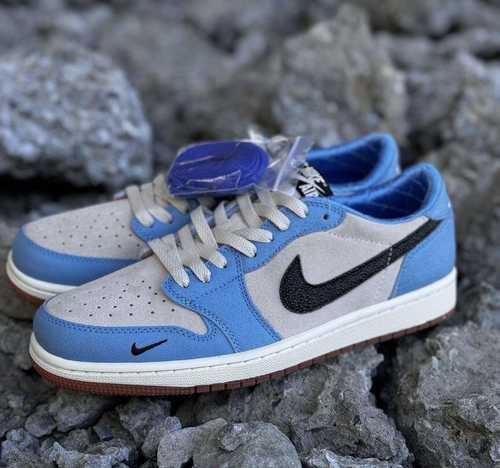 Кроссовки Nike Air Jordan 1 x unc blue low