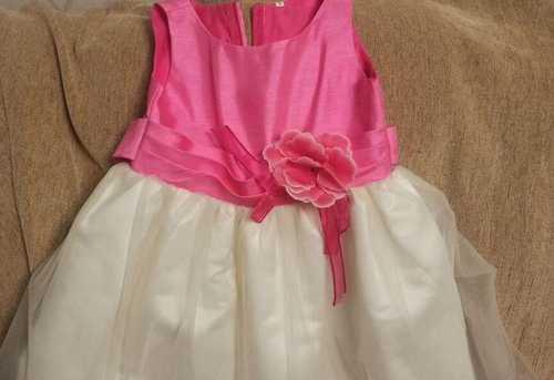 Нарядное платье для девочки 122 128 розовое
