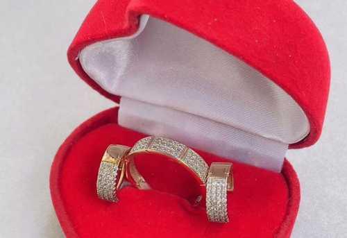 Золотое кольцо с бриллиантами 17,5 р 585 дорожка