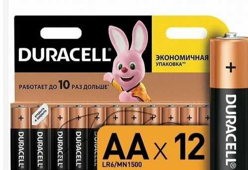 Батарейки щелочные Duracell аа, 1,5В, 12шт
