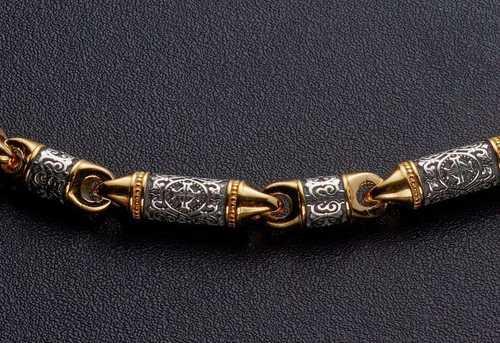 Cеребряная цепочка «византийский крест»