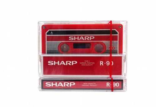 Аудиокассета новая sharp R-90 RED