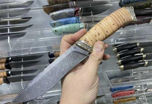 Нож Беркут из дамасской стали