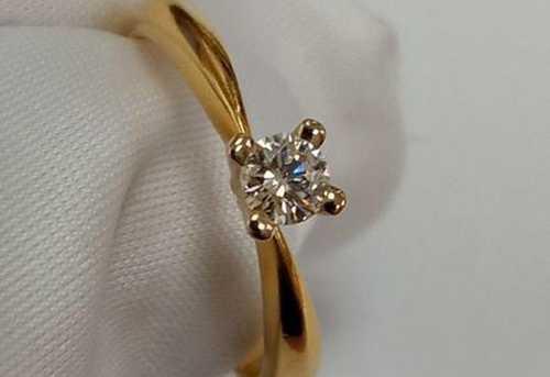 Золотое кольцо с бриллиантом (53100) 750проба