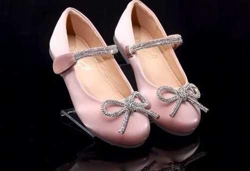 Туфли для девочки 24 размер розовые