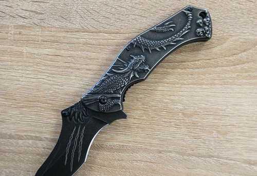 Нож с гравировкой дракона