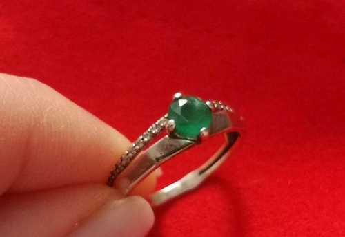 Серебрянное кольцо с агатом, 16,5 размер