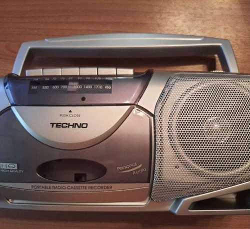 Новый кассетный радио магнитофон Techno