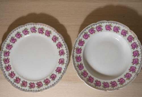 Антикварные тарелки Дулево 1920