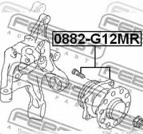 Febest 0882-G12MR к-кт подшипника ступицы задн. \ Subaru Impreza G12 2007-2011