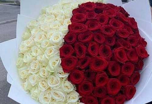 Розы Букет роз Красные розы Белые розы 101 51 35