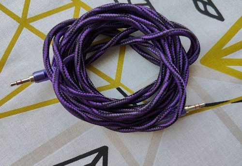 Аудио кабель aux 3,5mm 3m фиолетовый