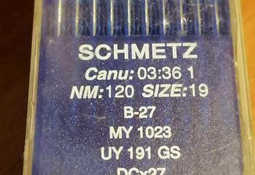 Игла для швейной машинки schmetz B-27