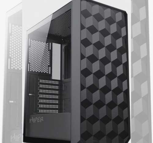 Корпус ATX hiper BH34-1, Midi-Tower, без бп, черны