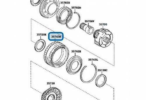 Шестерня АКПП U760F Toyota 35743-73010