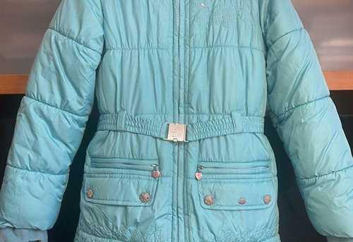 Зимняя куртка пальто для девочки 140-150 см Италия