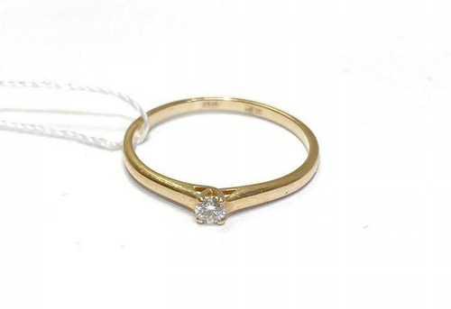 Золотое кольцо 585 пр с бриллиантом р-р 17