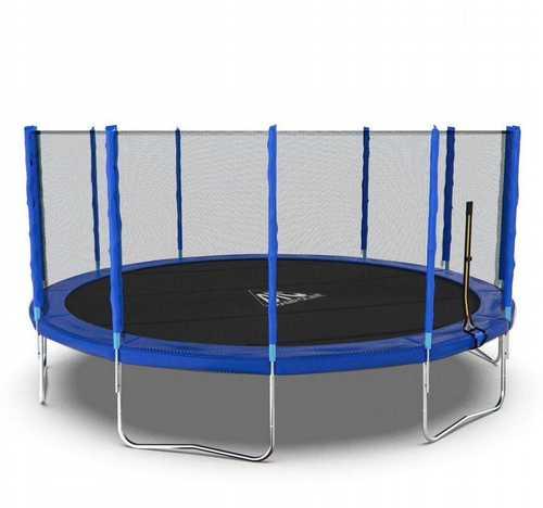 Батут DFC Trampoline Fitness с сеткой 16ft Синий н