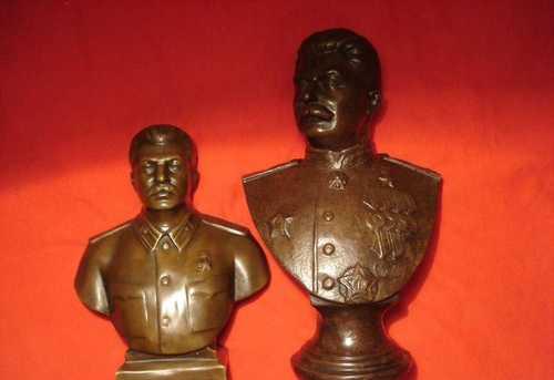 Иосиф Сталин Два Бюста Бронза Военные СССР Редкие