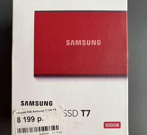 SSD накопитель samsung T7 500 гб