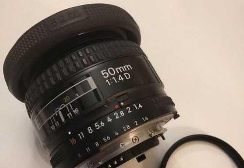 Объектив Nikon AF Nikkor 50 mm 1:1.4D