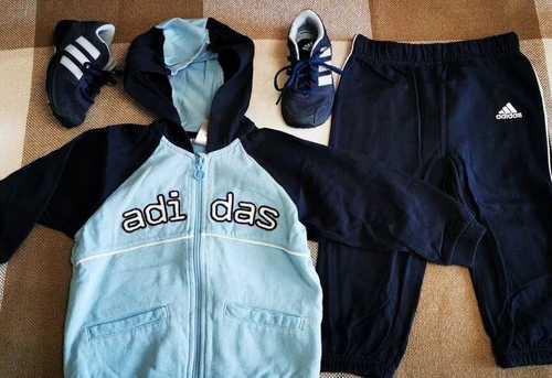 Спортивный костюм р.86-92+кроссовки Adidas р.23