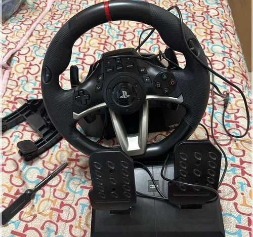 Руль Hori Wireless Racing Wheel Apex черный