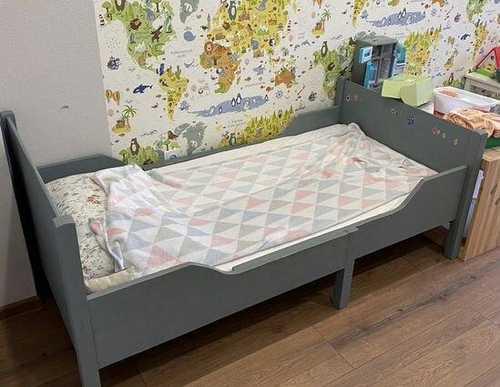 Кровать IKEA лексвик + матрац