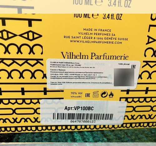 Парфюм vilhelm parfumerie black citrus