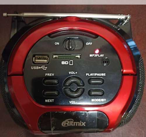 MP3 USB 6Вт магнитола Ritmix RBB-100 BT